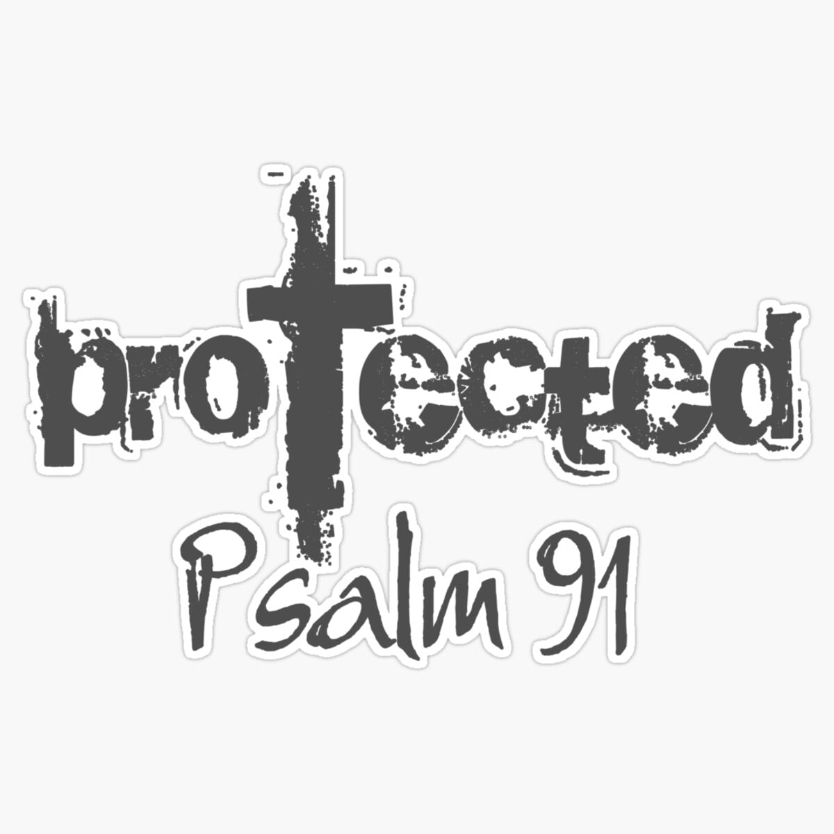DOPASTICKER Christian Design, Protected, Psalm 91 Sticker, Phone ...