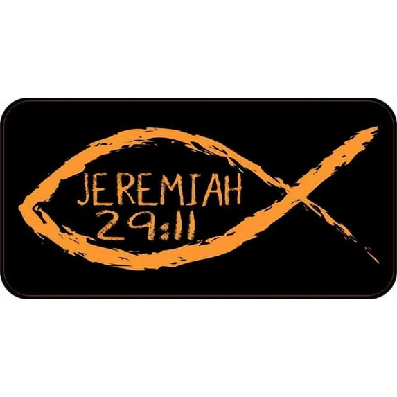 DOPASTICKER Christian Fish Jeremiah 29:11 Sticker Phone Sticker, Latop ...