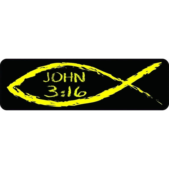 DOPASTICKER Christian Fish John 3:16 Sticker Phone Sticker, Latop ...