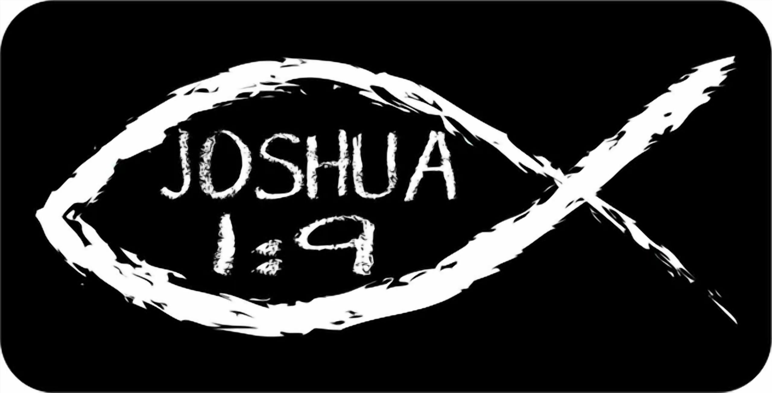 DOPASTICKER Christian Fish Joshua 1:9 Sticker Phone Sticker, Latop ...