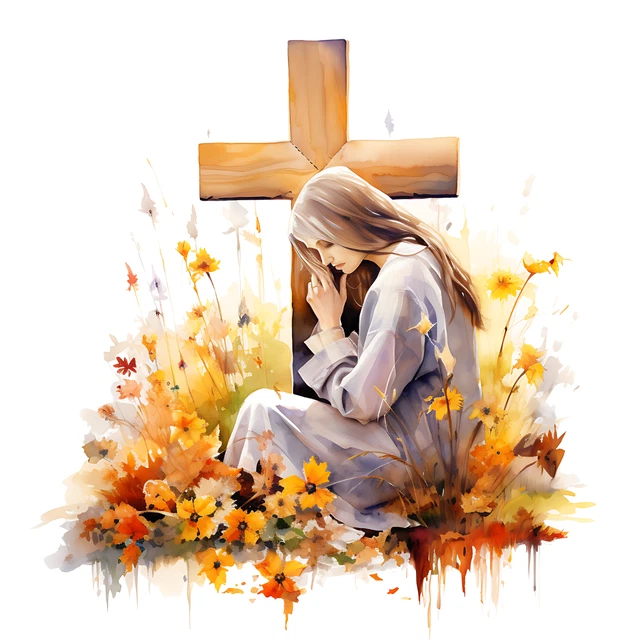 DOPASTICKER Christian Sticker Jesus Heart Bible Kneel Hope Prayer Cross ...