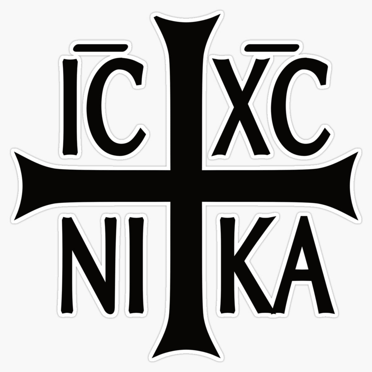 DOPASTICKER Christogram Ic Xc Nika Christ Is Orthodox Winner Sticker ...