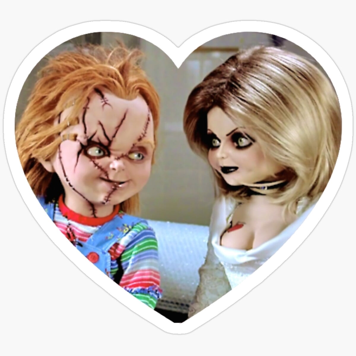 DOPASTICKER Chucky + Tiff Sticker. Gift You - Decorate Laptops, Water ...