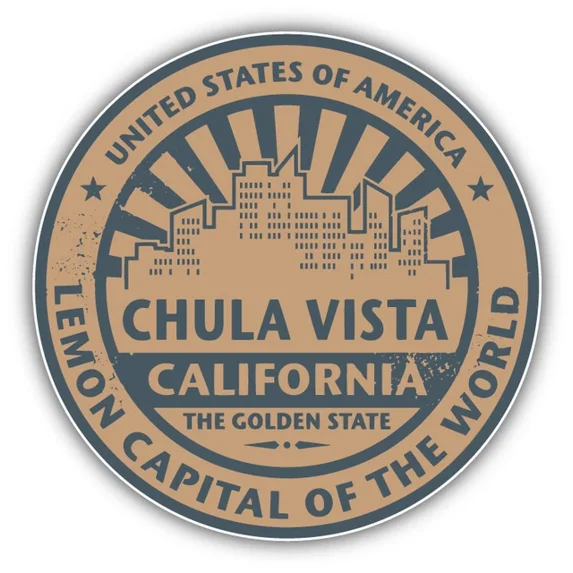 DOPASTICKER Chula Vista City Usa Label Sticker Decal Phone Decal Water ...