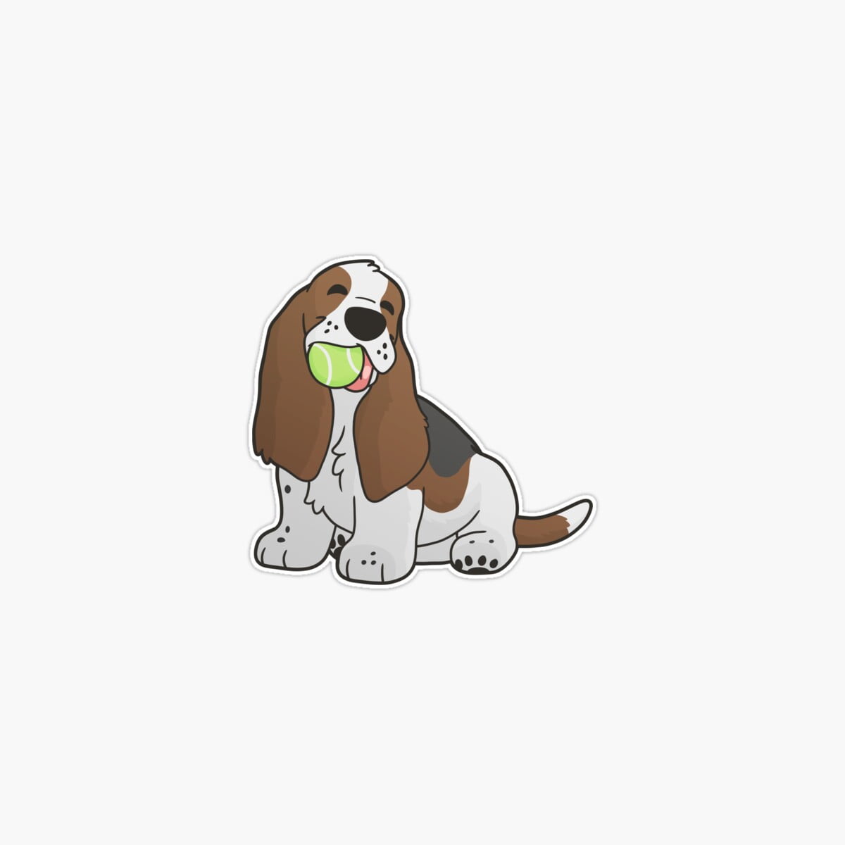 DOPASTICKER Chunky Basset Hound Sticker, Phone Sticker Car Stickers ...