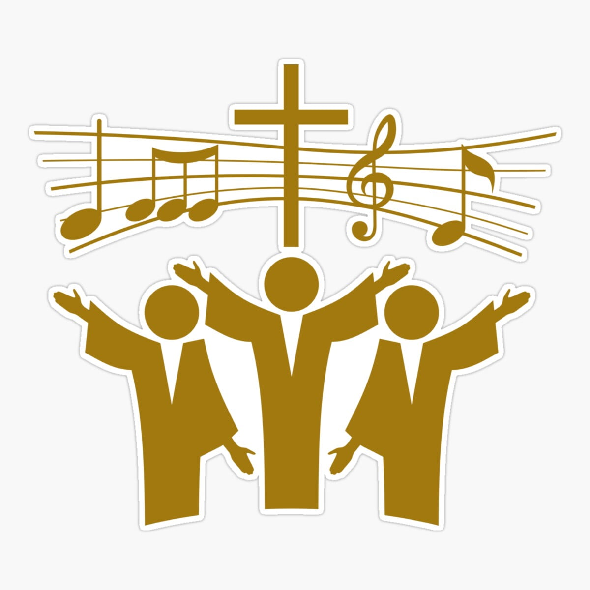 DOPASTICKER Church Choir 5 Sticker, Phone Sticker Water Bottle Sticker ...