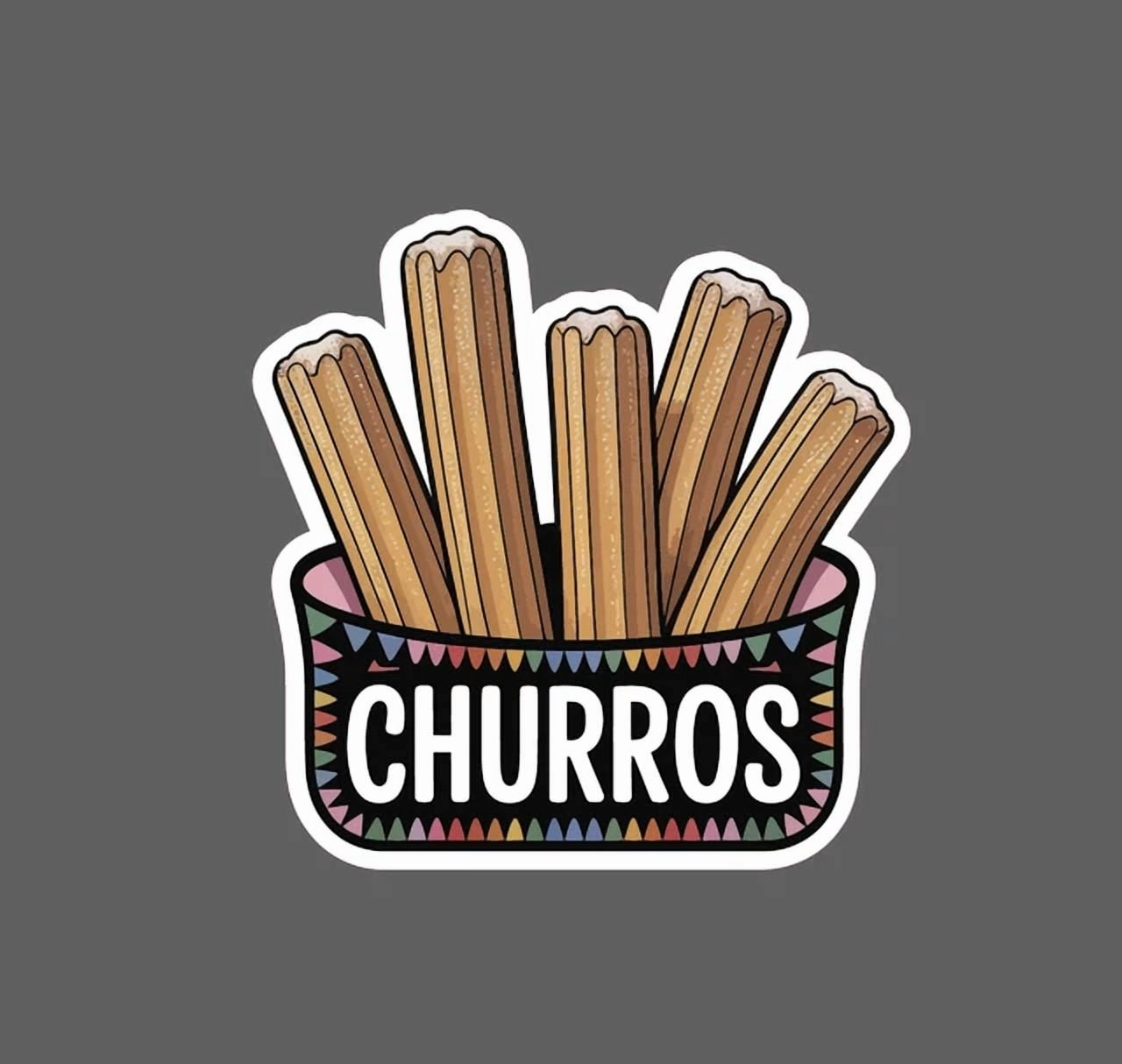 DOPASTICKER Churros Sticker Dessert Food Dinner Snack Sticker Phone ...