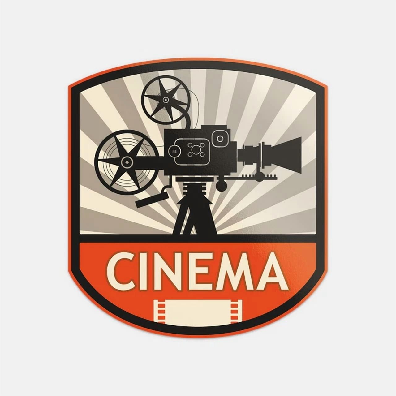 DOPASTICKER Cinema Camera Emblem Label Sticker Decal Phone Decal Water ...
