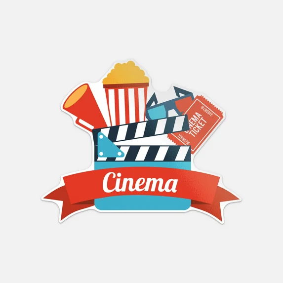 DOPASTICKER Cinema Design Sticker Decal Waterproof Sticker For Water ...