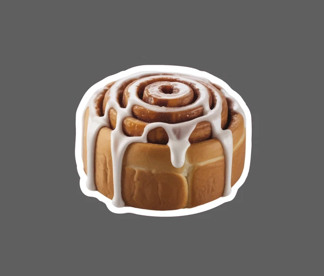 DOPASTICKER Cinnamon Roll Sticker Dessert Food Breakfast Snack Sticker ...
