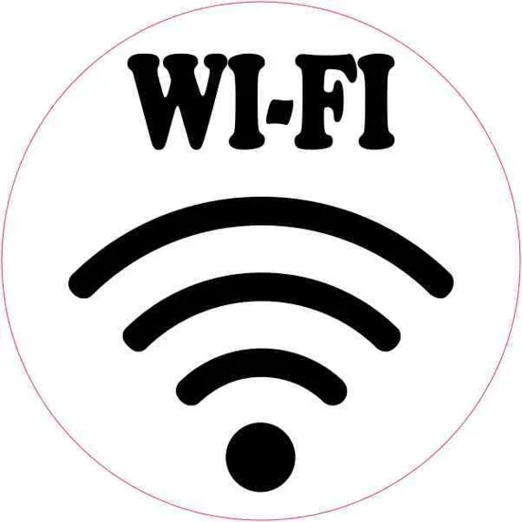 DOPASTICKER Circle Wi-Fi Sticker Business Sticker Phone Sticker, Latop ...