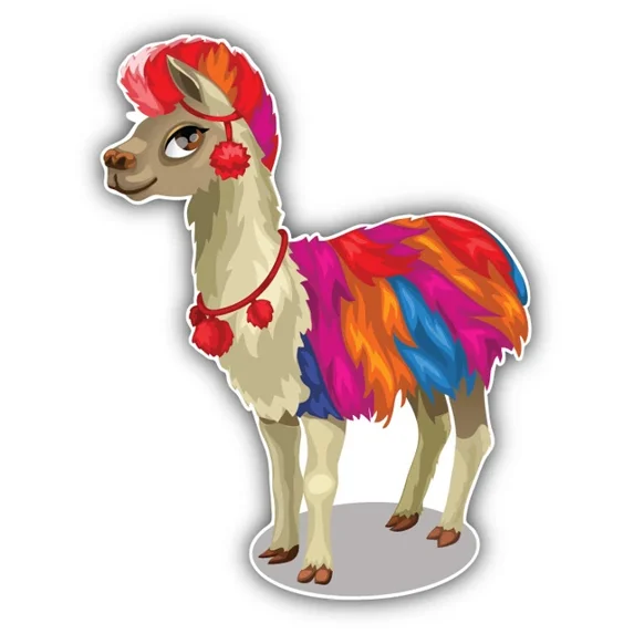 DOPASTICKER Circus Lama Sticker Decal Phone Decal Water Bottle Stickers ...