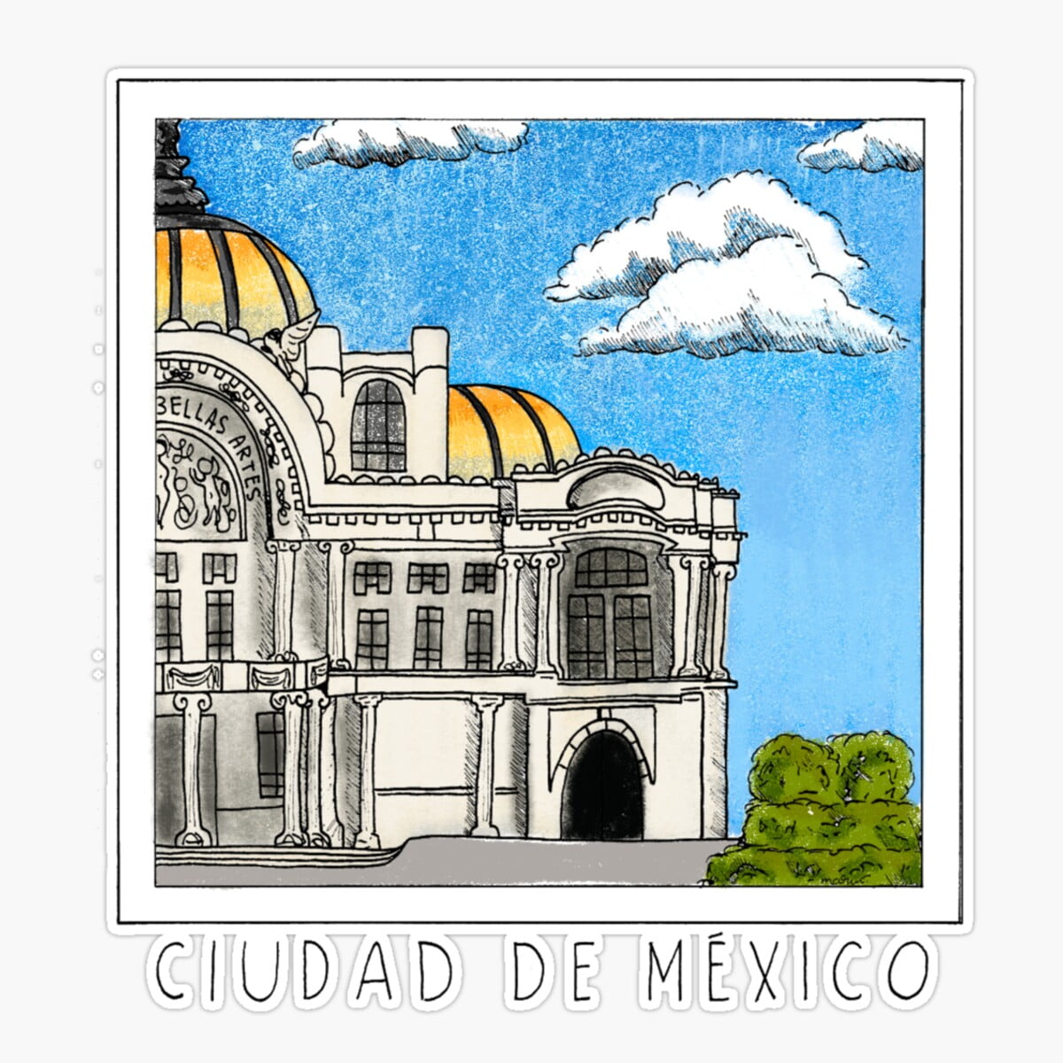 DOPASTICKER Ciudad De Mexico Sticker, Phone Sticker Water Bottle ...