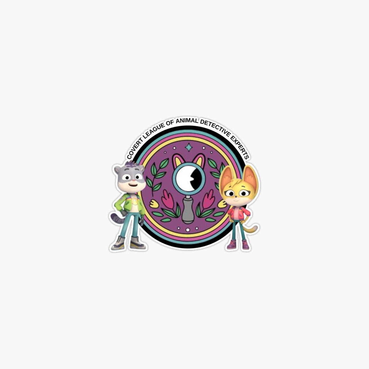 DOPASTICKER Clade The Covert League Of Animal Detective Experts Sticker ...