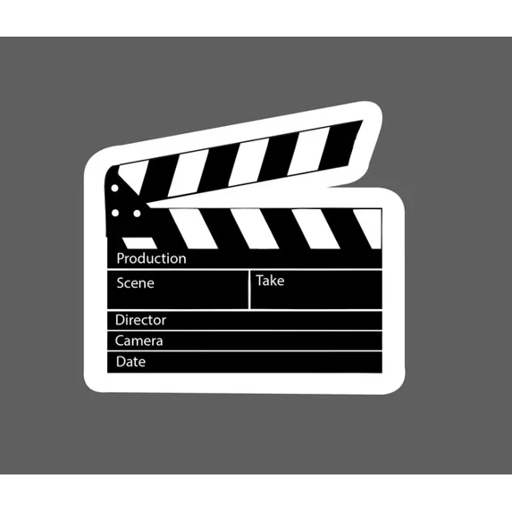 DOPASTICKER Clapper Board Sticker Film Movie Book Sticker Phone Sticker ...