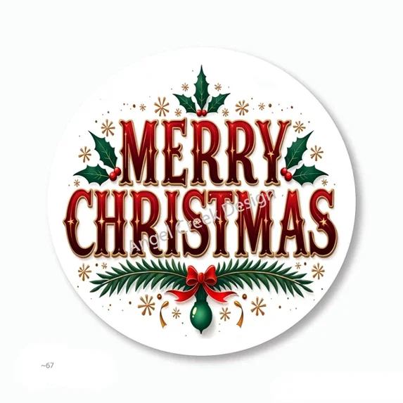 DOPASTICKER Classic Merry Chri.Stm.As Scrapbook Stickers Phone Water ...
