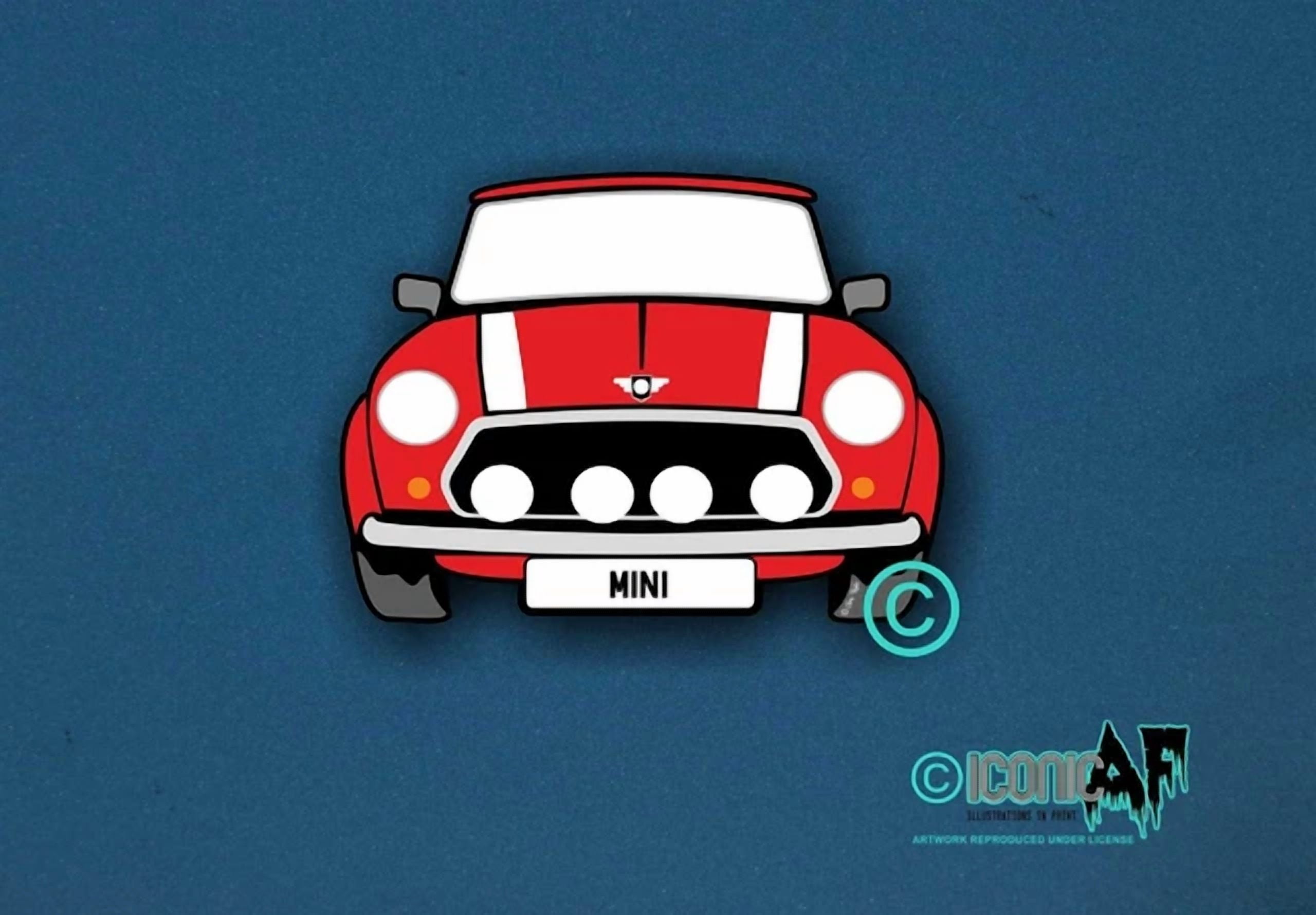 DOPASTICKER Classic Mini Car Sticker, Laptop Phone Decal Water Bottle ...