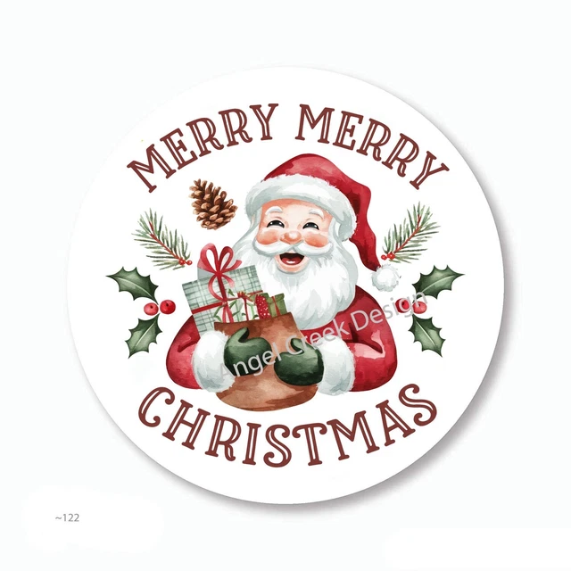 DOPASTICKER Classic San.Ta Merry Merry Chri.Stm.As Scrapbook Stickers ...