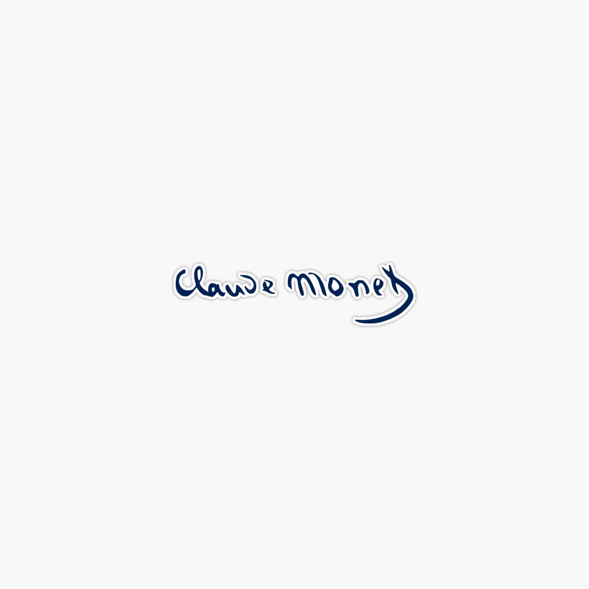DOPASTICKER Claude Monet, Signature Sticker, Phone Sticker Car Stickers ...