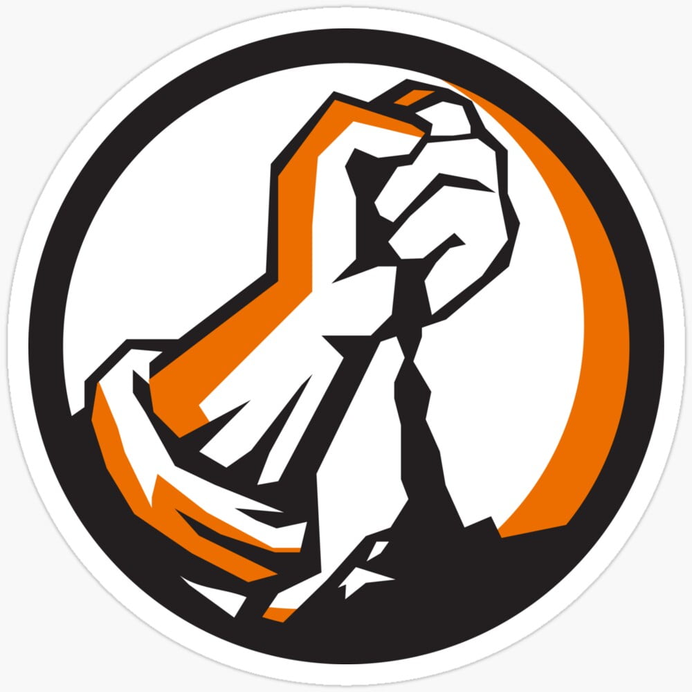 DOPASTICKER Clenched Fist Pouring Dirt Circle Retro Sticker Phone Decal ...