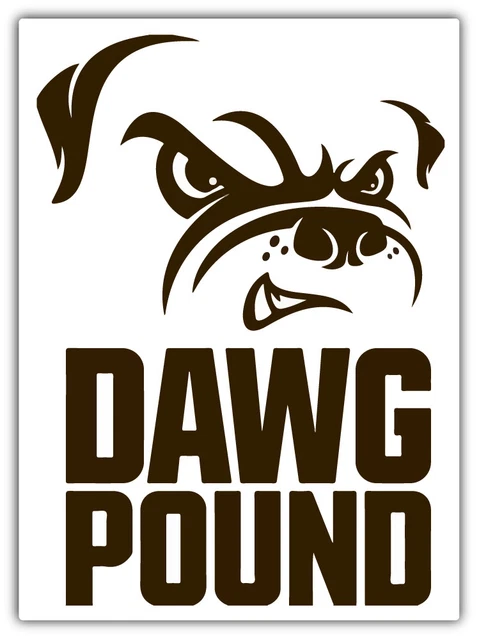 DOPASTICKER Cleveland Browns Down Pound Sticker Decal Phone Decal Water ...
