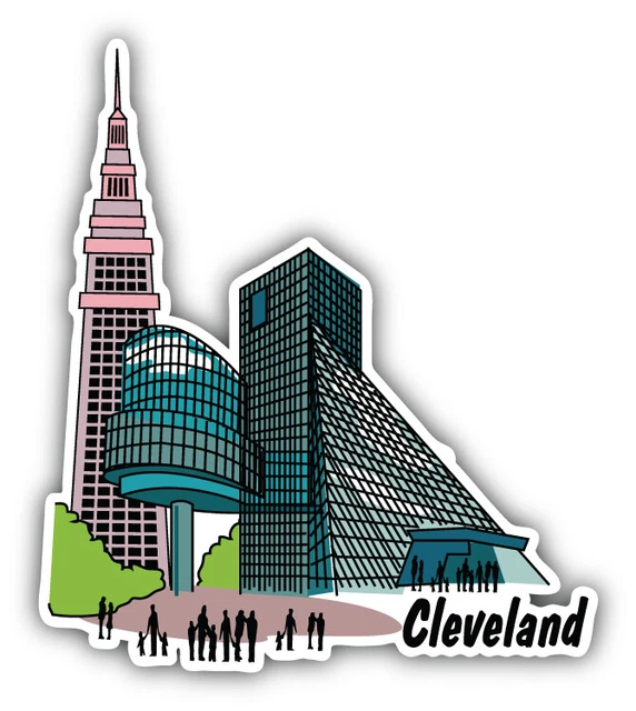DOPASTICKER Cleveland City Ohio State Sticker Decal Phone Decal Water ...