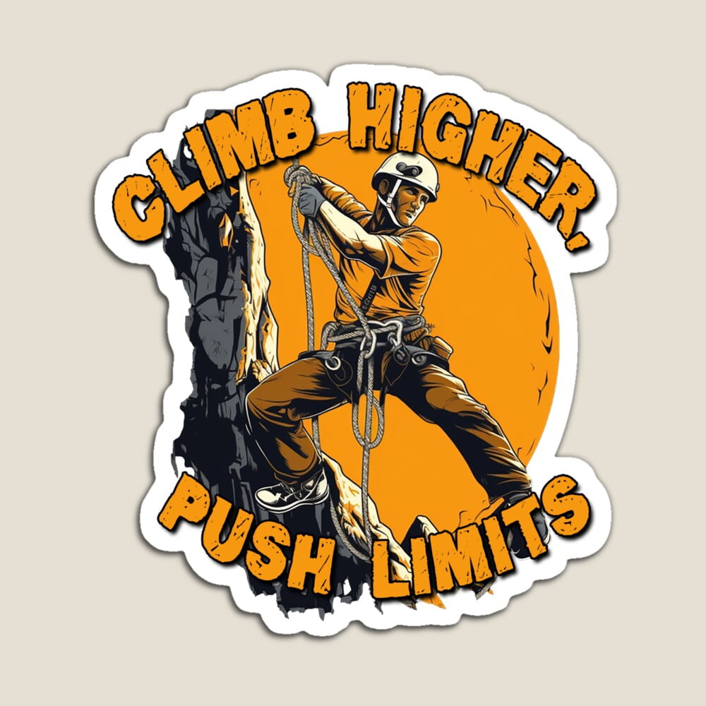 DOPASTICKER Climb Higher, Push Limits. Sticker, 3195 Phone Sticker ...