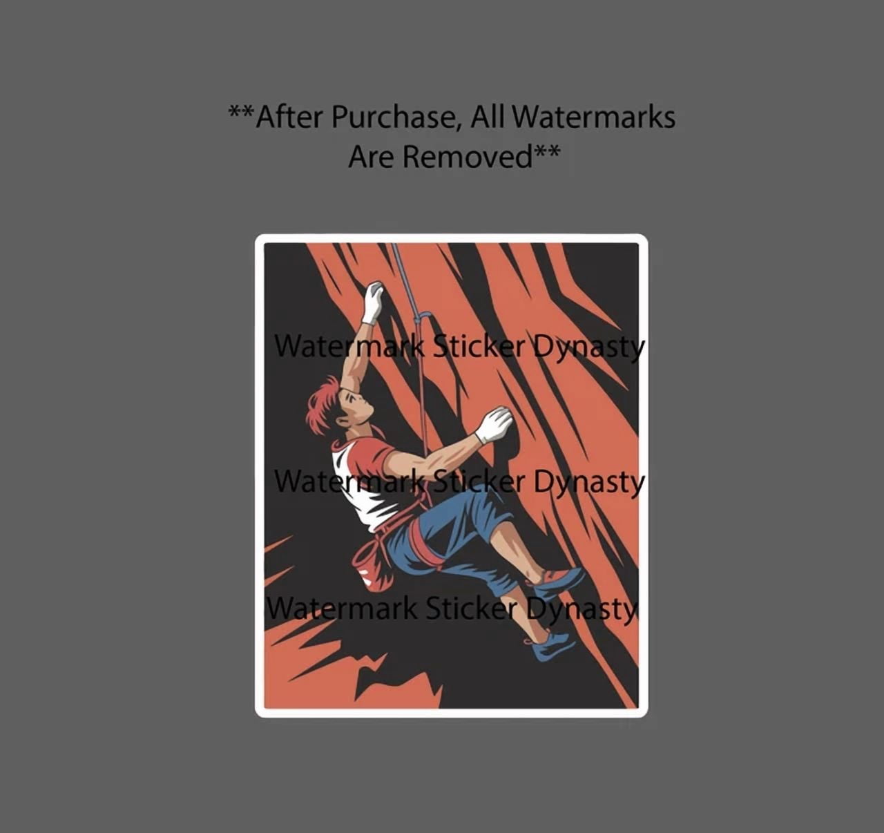 DOPASTICKER Climber Sticker Mountain Extreme Sport Sticker Phone ...