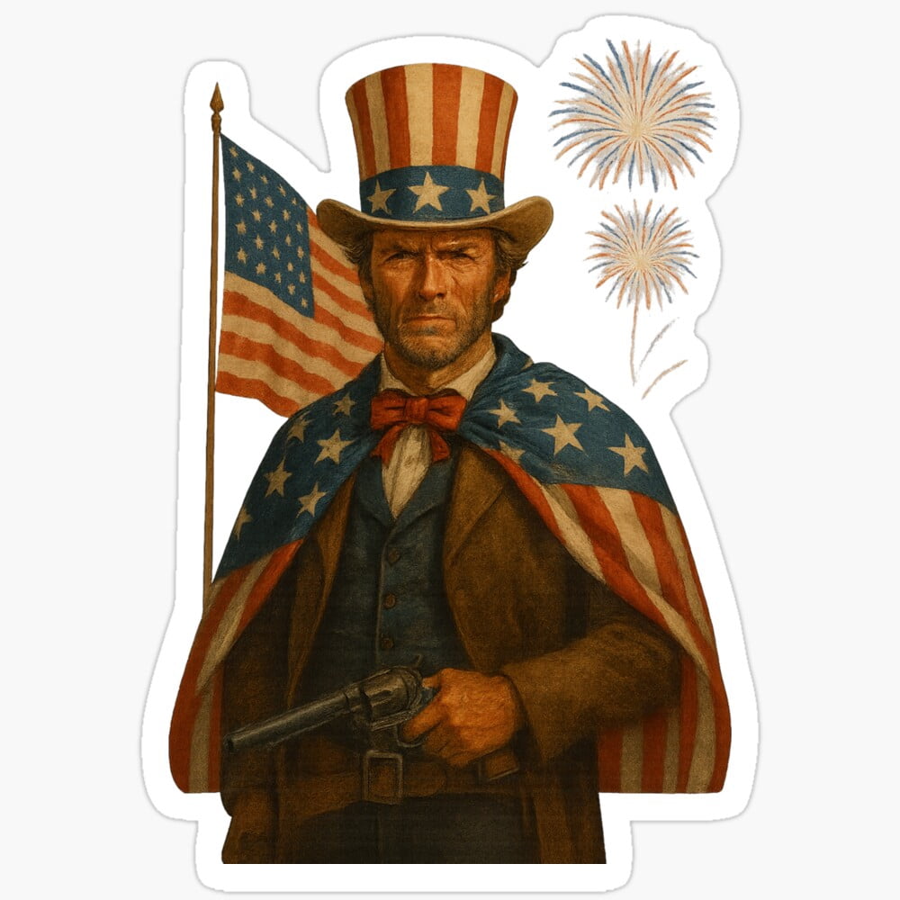 DOPASTICKER Clint Eastwood 4Th Of July Tribute Sticker Phone Decal ...