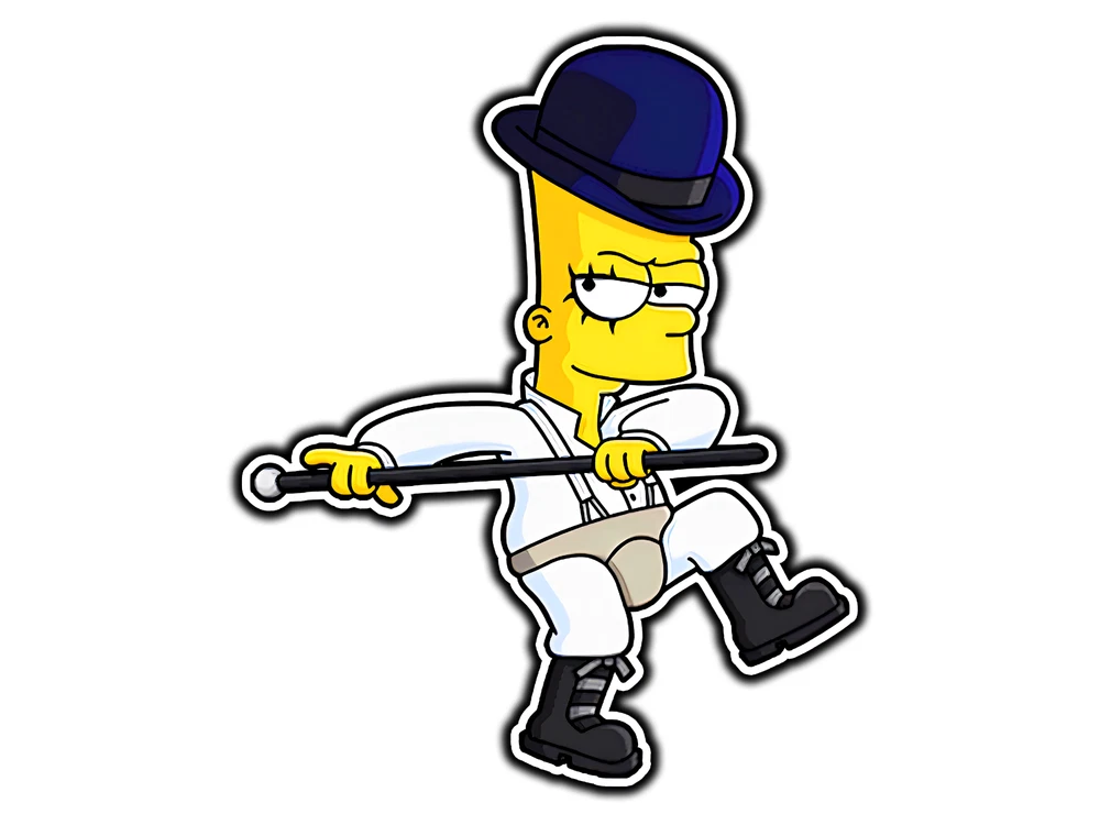 DOPASTICKER Clockwork Bart Sticker Decal Phone Decal Water Bottle ...