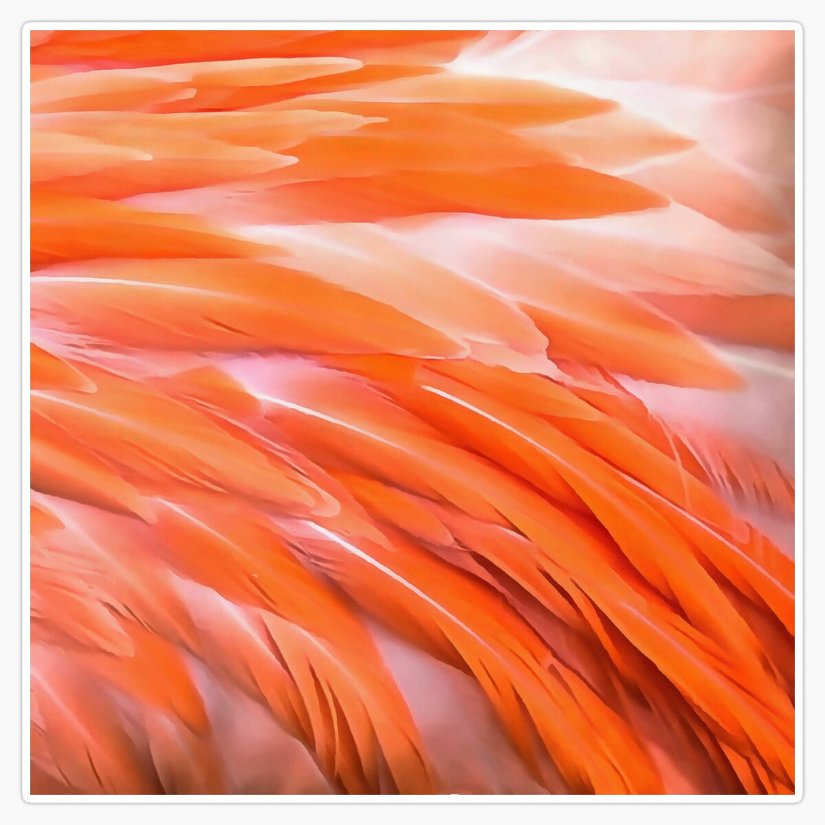 DOPASTICKER Close Up Abstract Elegant Artistic Flamingo Sticker, Phone ...