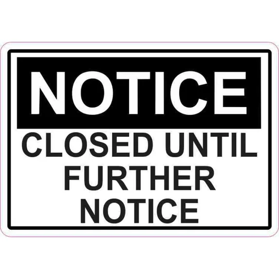 DOPASTICKER Closed Until Further Notice Sticker Business Sticker Phone ...