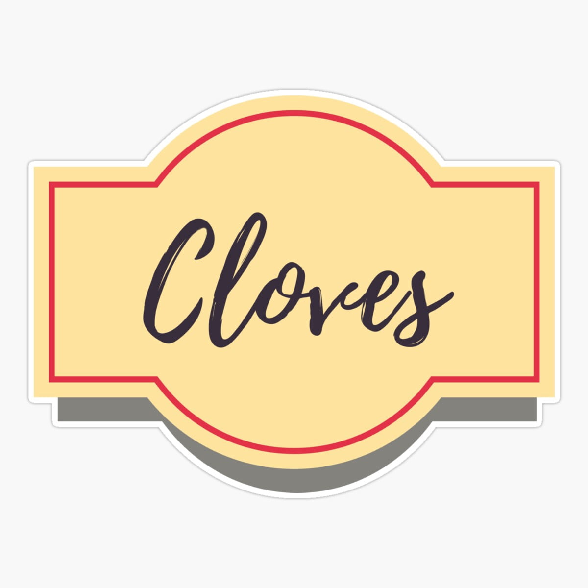 DOPASTICKER Cloves - Kitchen Label Sticker, Phone Sticker Car Sticker ...