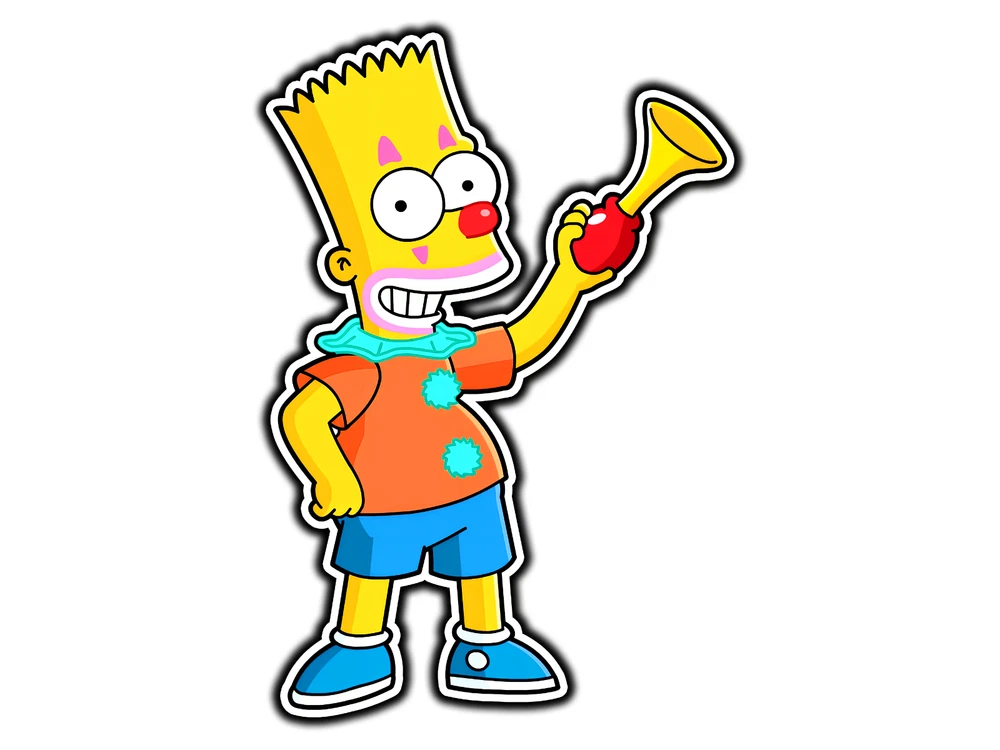 DOPASTICKER Clown Bart Sticker Decal Phone Decal Water Bottle Stickers ...