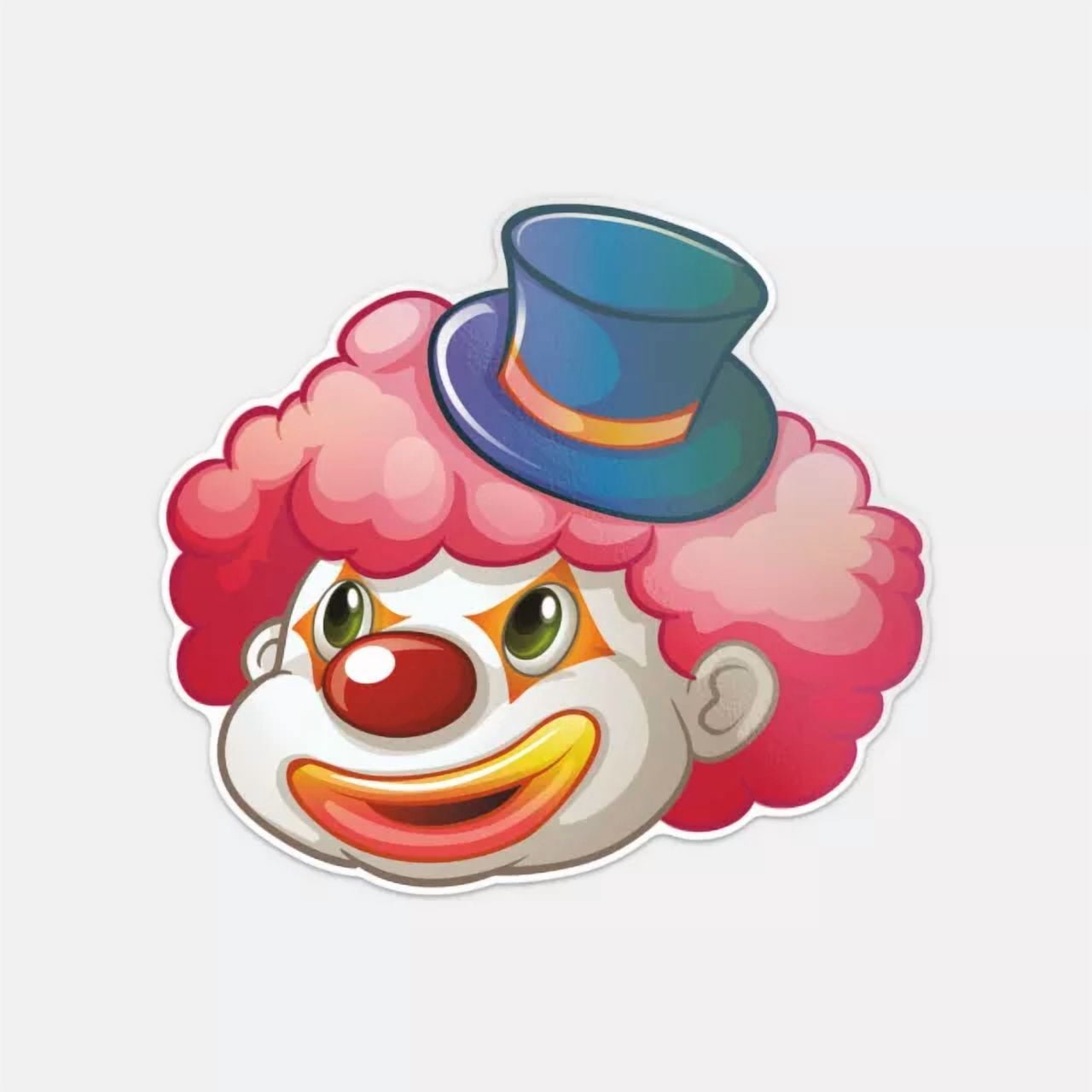 DOPASTICKER Clown Cylinder Hat Face Sticker Decal Phone Decal Water ...