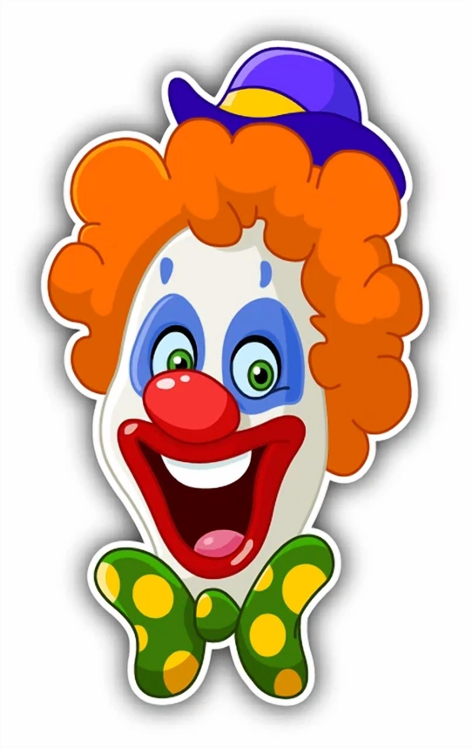 DOPASTICKER Clown Face Cartoon Car Sticker Phone Water Bottle Stickers ...