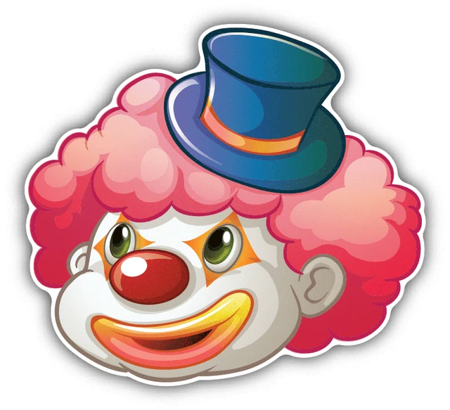 DOPASTICKER Clown Face Cylinder Hat Sticker Decal Phone Decal Water ...