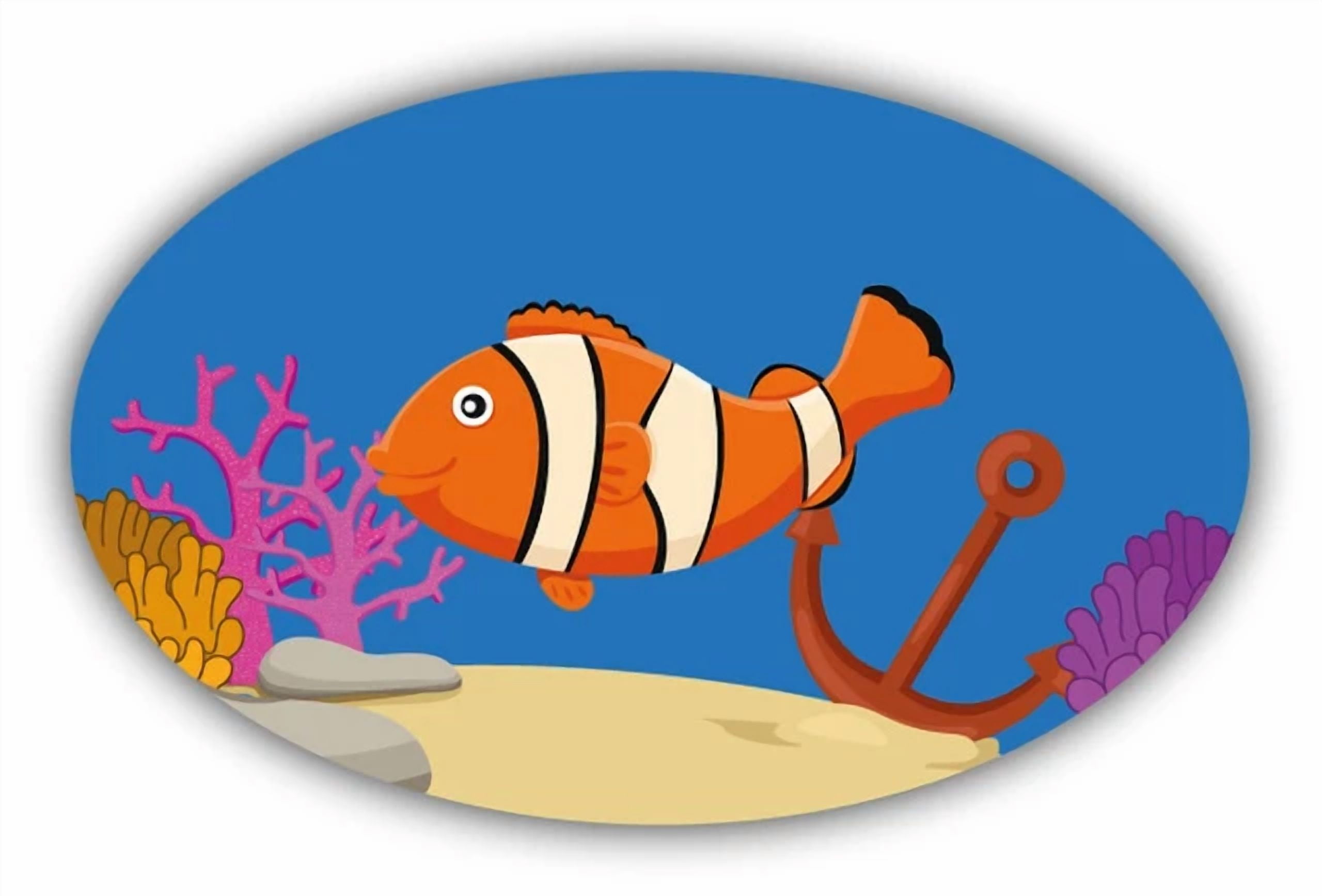 DOPASTICKER Clown Fish Underwater Animal Cartoon Sticker Decal Phone ...