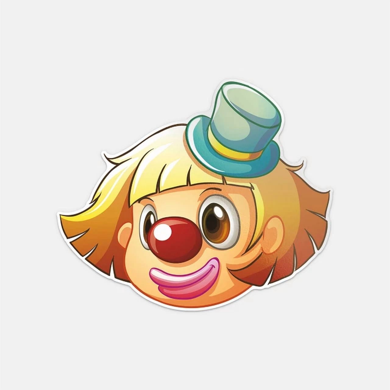 DOPASTICKER Clown Hat Face Sticker Decal Phone Decal Water Bottle ...