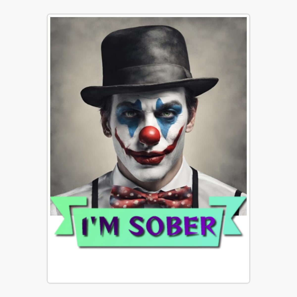 DOPASTICKER Clown, I'M Sober 2 Sticker, Phone Sticker Car Stickers ...