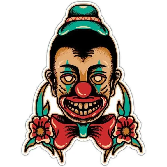DOPASTICKER Clown Jocker Circus Jester Car Window Sticker Decal Phone ...