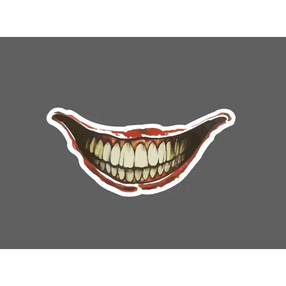 DOPASTICKER Clown Smile Sticker Horror Scary Movie Book Sticker Phone ...
