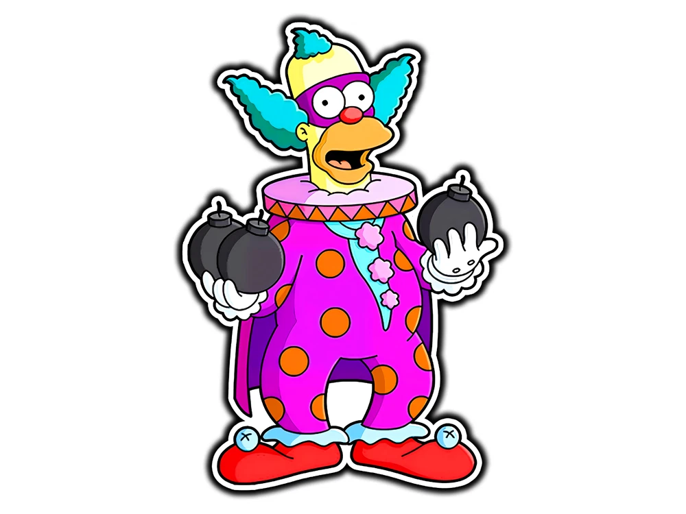 DOPASTICKER Clownface Krusty Sticker Decal Phone Decal Water Bottle ...