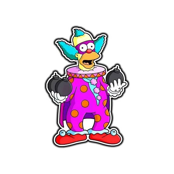 DOPASTICKER Clownface Krusty Sticker Decal Phone Decal Water Bottle ...
