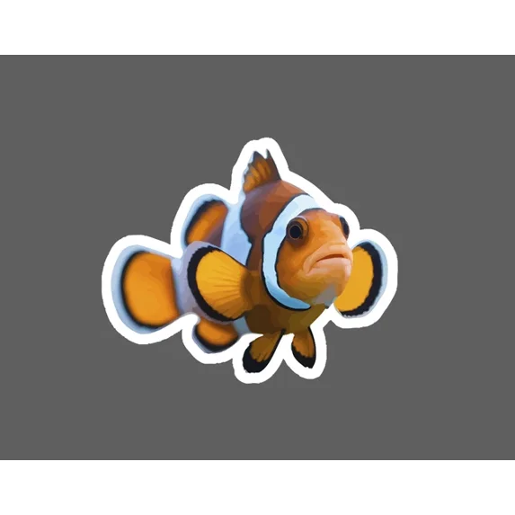 DOPASTICKER Clownfish Sticker Animal Fish Ocean Wildlife Gift Sticker ...