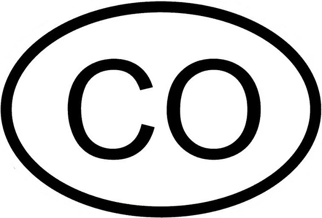 DOPASTICKER Co Colorado Country Code Oval Sticker Laptop Sticker Window ...