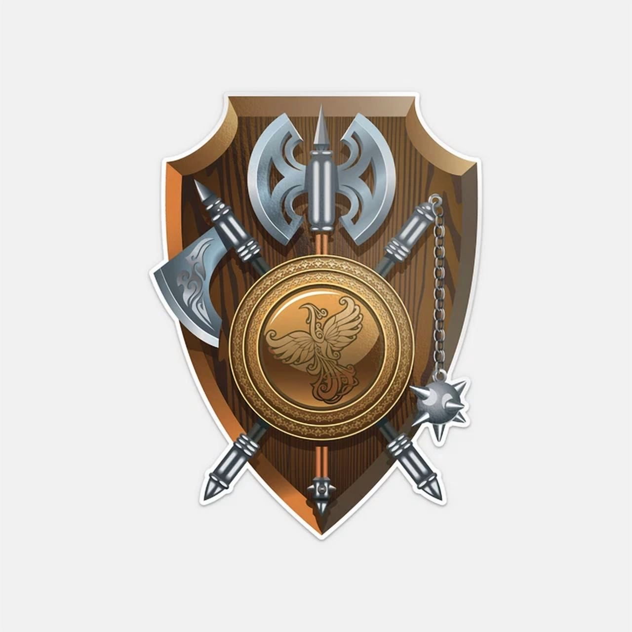 DOPASTICKER Coat Of Arms Emblem Labrys Ace Morgenstern Shield Sticker ...