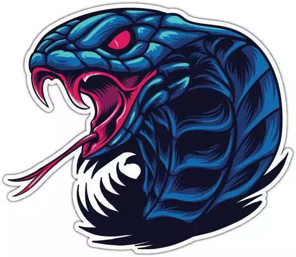 DOPASTICKER Cobra Head Venomous Snake Reptile Venom Car Window Sticker ...