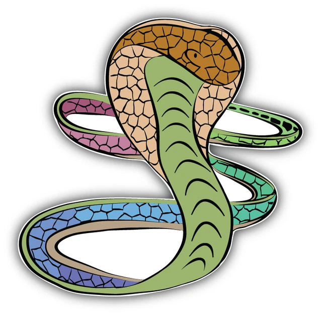 DOPASTICKER Cobra Snake Animal Sticker Decal Phone Decal Water Bottle ...