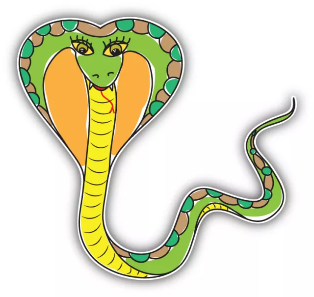 DOPASTICKER Cobra Snake Cartoon Animal Sticker Decal Phone Decal Water ...